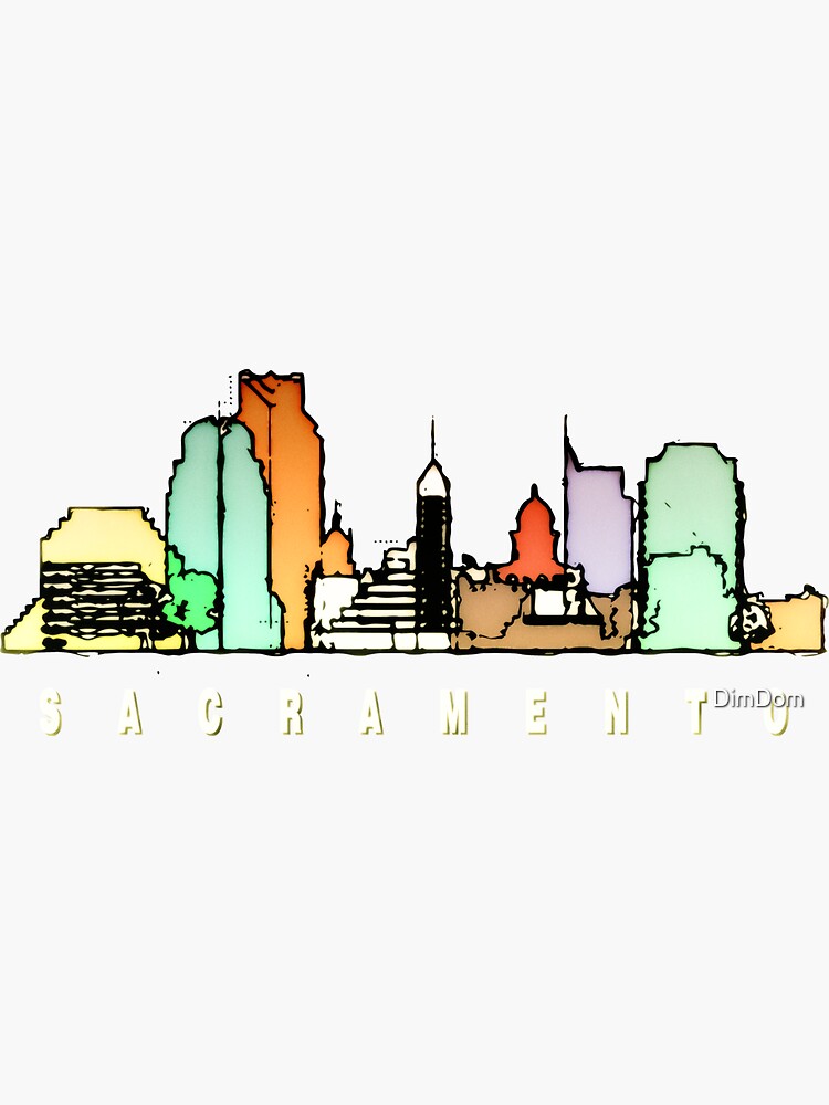 "Sacramento, California" Sticker by DimDom | Redbubble