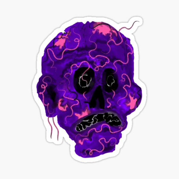 "Purple zombie skull" Sticker for Sale by igmonius | Redbubble