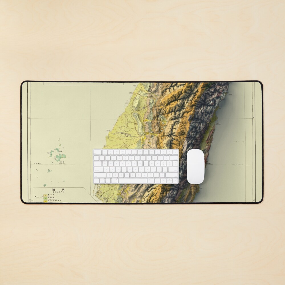 "1953 Taiwan Relief Map 3D digitally-rendered" Poster for Sale by ...