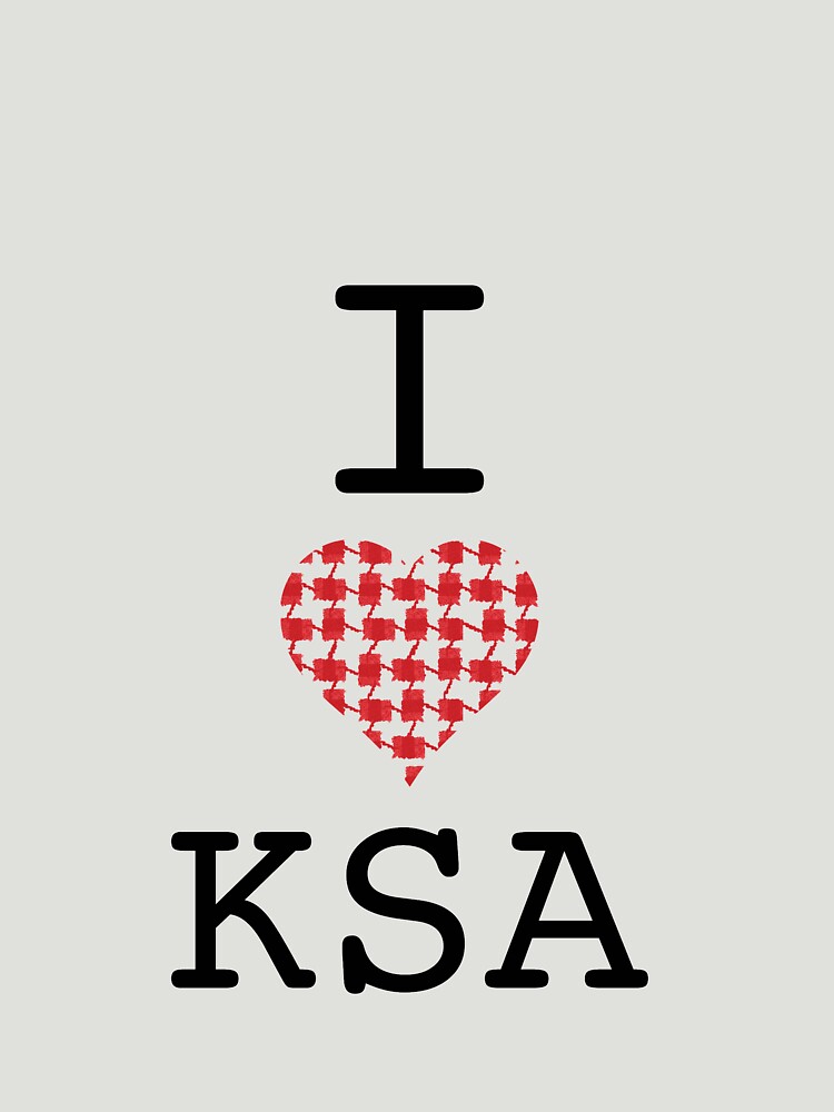 "I love KSA" T-shirt for Sale by iAbdulah | Redbubble | shemag t-shirts ...