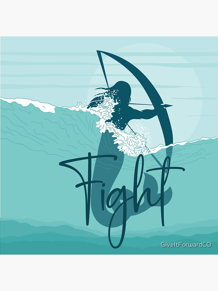 "Mermaid - Fight" Sticker for Sale by GiveItForwardCO | Redbubble