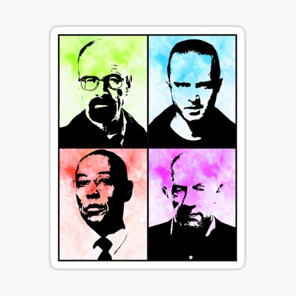 "Breaking Bad Characters " Sticker for Sale by VinVincible | Redbubble