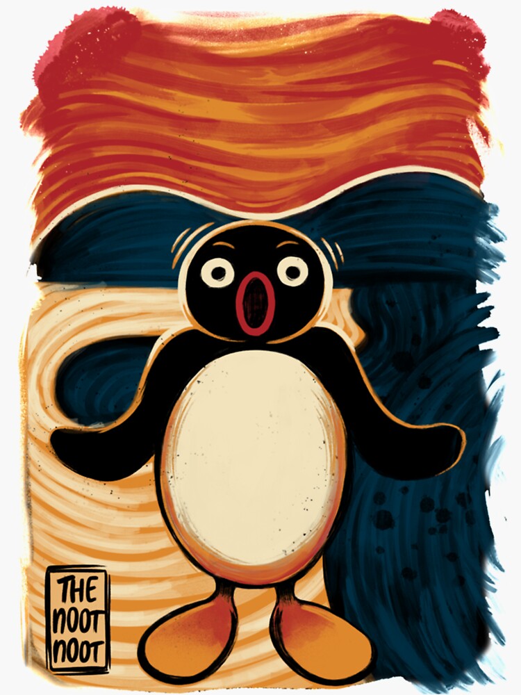 "Noot Noot Scream " Sticker for Sale by CaroolBakker | Redbubble