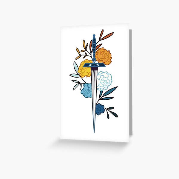 "floral aroace sword • subtle pride flag" Greeting Card for Sale by ...