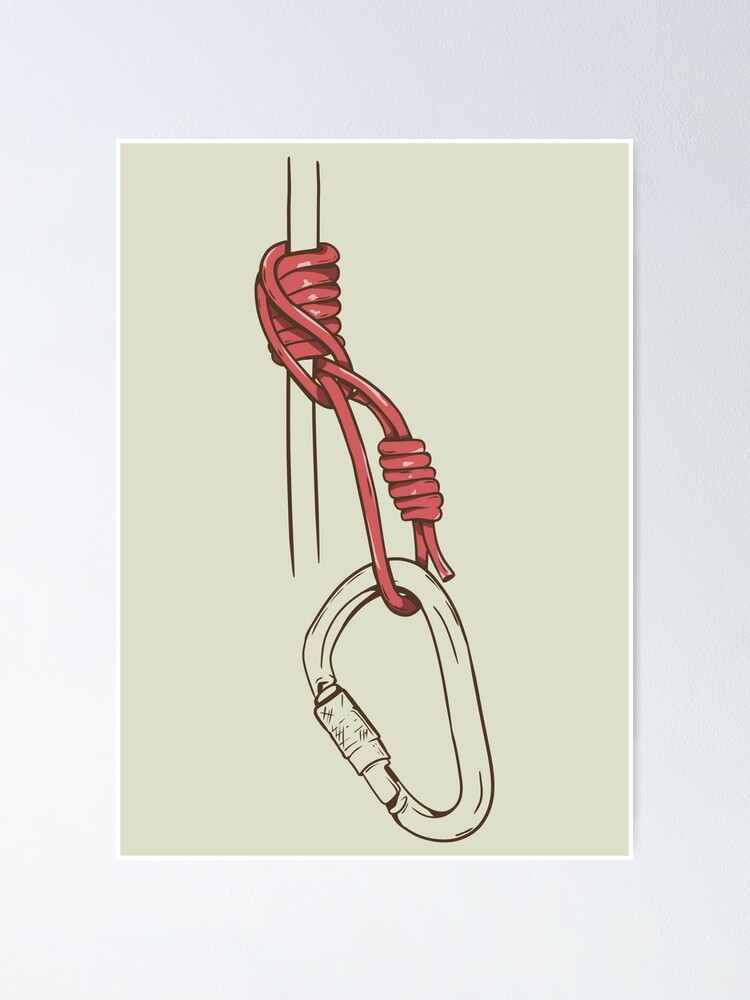 "Klemheist Prusik Knot Rock Climbing" Poster for Sale by piedaydesigns ...