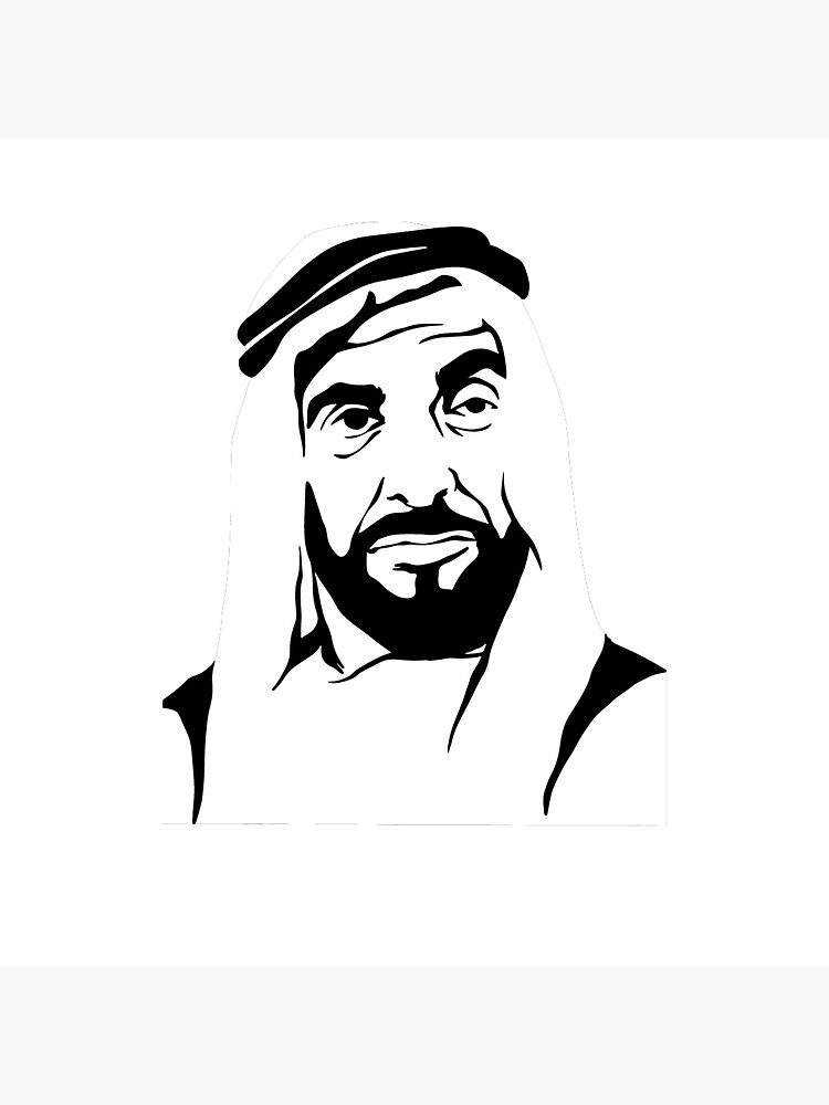 "sheikh zayed" Sticker for Sale by LetMeGoUp | Redbubble