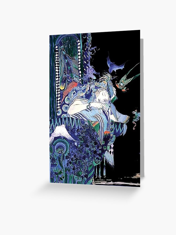 "Yoshitaka Amano - Blue Fantasy " Greeting Card for Sale by ...