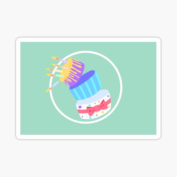 "Toppling Cakes" Sticker for Sale by ArtNoodle | Redbubble