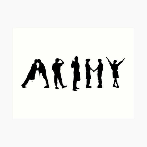 "BTS Butter ARMY silhouette" Art Print for Sale by totomagoto | Redbubble