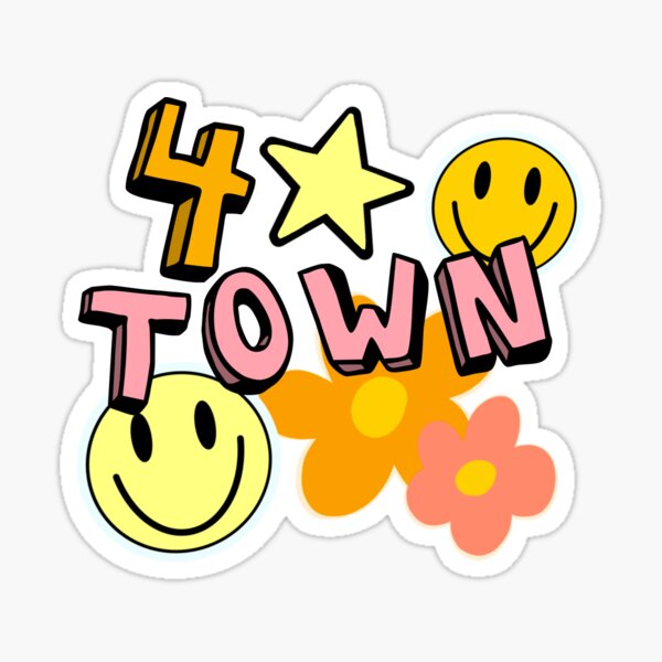 "4 town aesthetic" Sticker by calliedale | Redbubble
