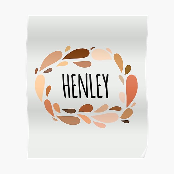 "Henley - Names for Wife Daughter and Girl" Poster for Sale by kindxinn ...