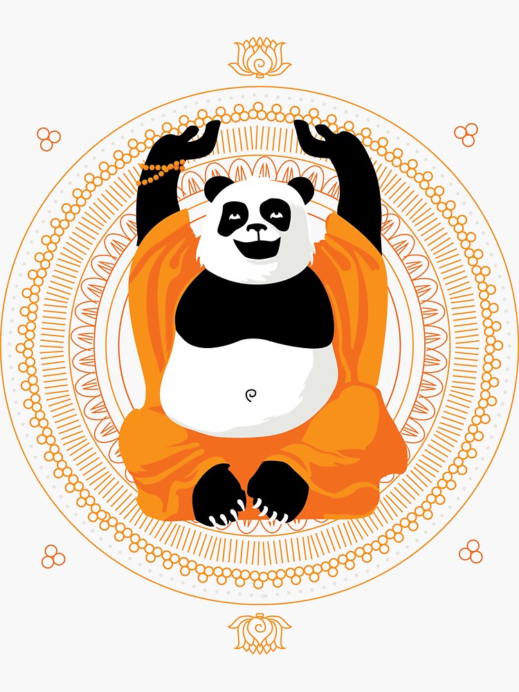 "Panda Buddha" Sticker for Sale by oblik | Redbubble