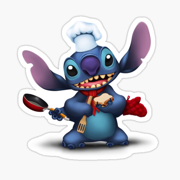 "Stitch Chef" Sticker for Sale by Furqont | Redbubble