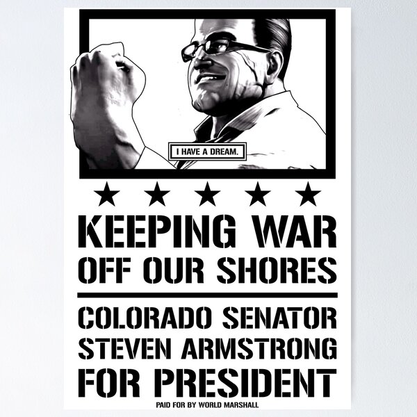 "Senator Armstrong - I Have A Dream - Black Variant" Poster for Sale by ...