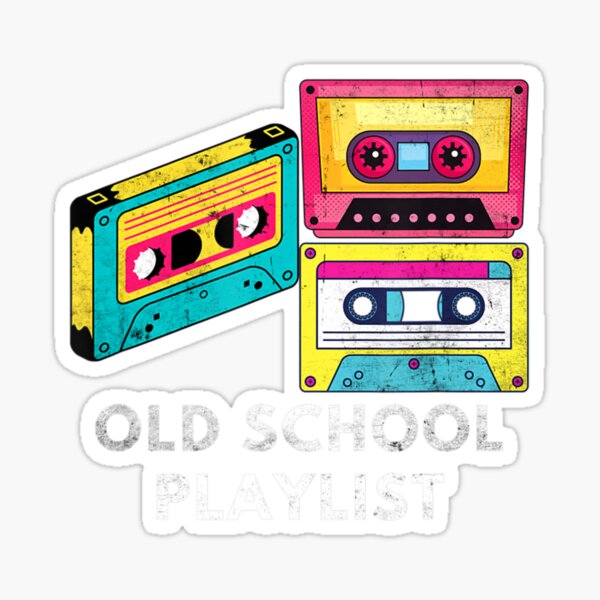 "Vintage Old School Playlist 80S 90S Music Cassette Tape" Sticker for ...