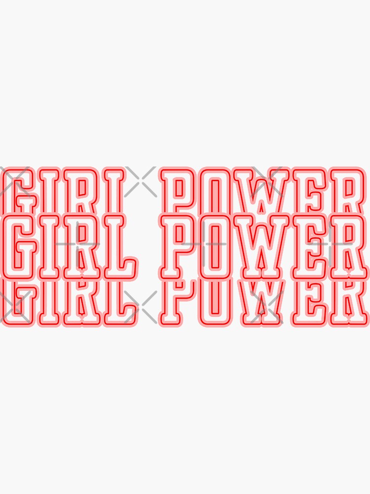 "GIRL POWER" Sticker by Colorful-Inspo | Redbubble