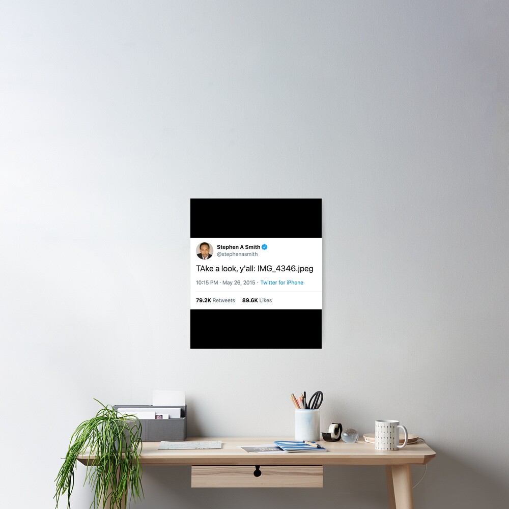 Stephen A Smith Take A Look Yall Sticker Sticker Poster For Sale By Ayeshadanaqws Redbubble