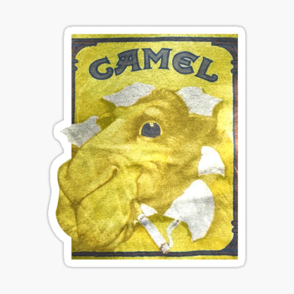 "80s Camel Cigarettes Vintage Joe Camel Threadbare " Sticker for Sale ...