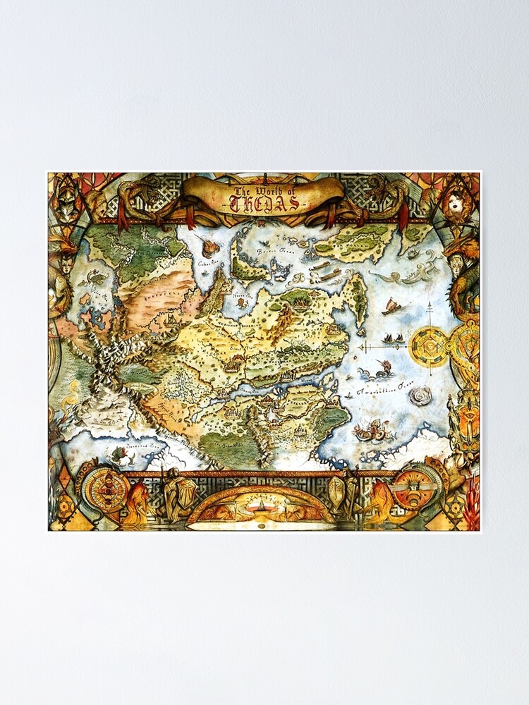 "The World Of Thedas Map" Poster for Sale by chairesmarri | Redbubble