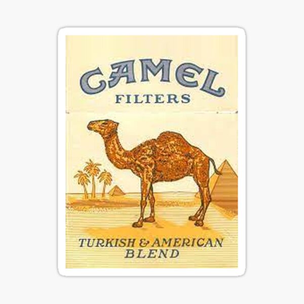 "camel cigarettes " Sticker for Sale by MuffinTee | Redbubble