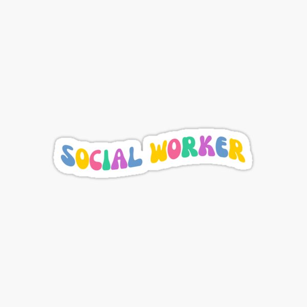 "Retro Floral Social Worker- Social Work - LSW MSW LCSW" Sticker for ...