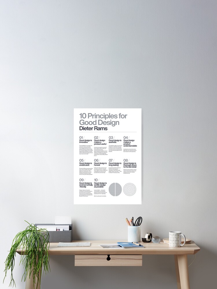 "10 Principles for a good Design, Dieter Rams, White, Braun, Helvetica ...