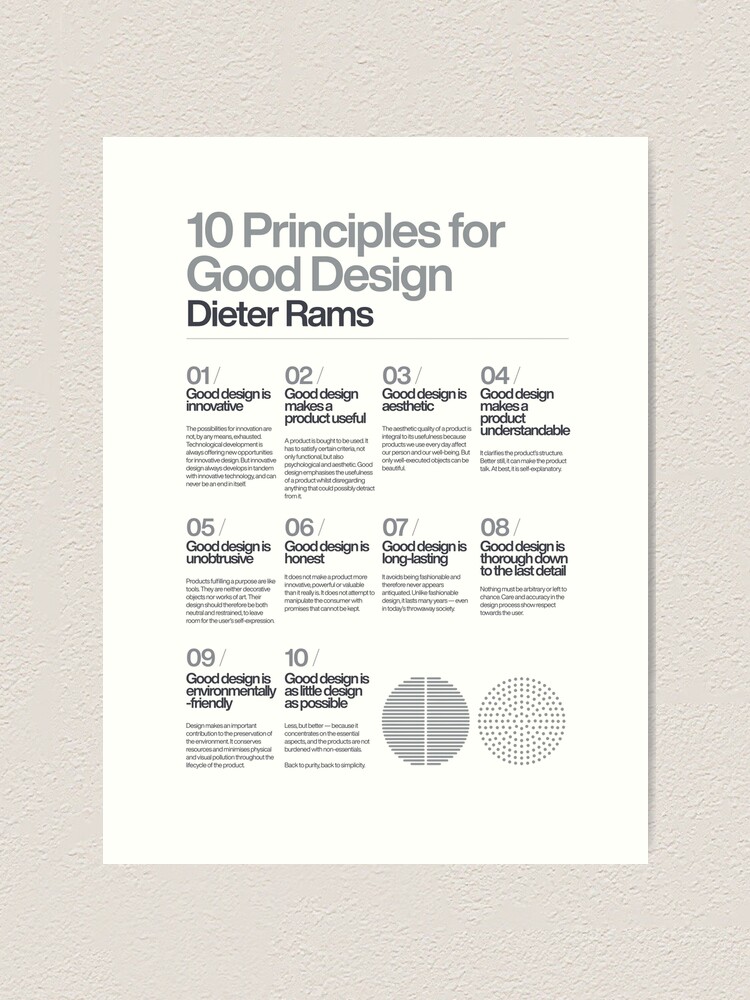 "10 Principles for a good Design, Dieter Rams, White, Braun, Helvetica ...