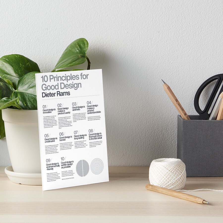 "10 Principles for a good Design, Dieter Rams, White, Braun, Helvetica ...