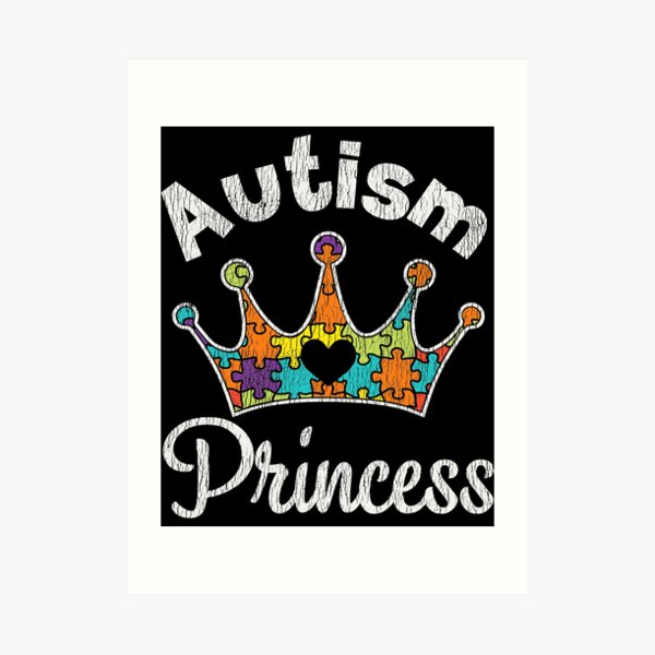 "Autism Princess Daughter Family Autistic Kids Awareness Girl" Art ...
