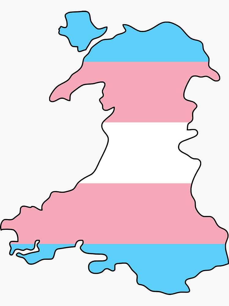 "Wales Outline - Trans Pride Flag" Sticker for Sale by uni-que-designs ...