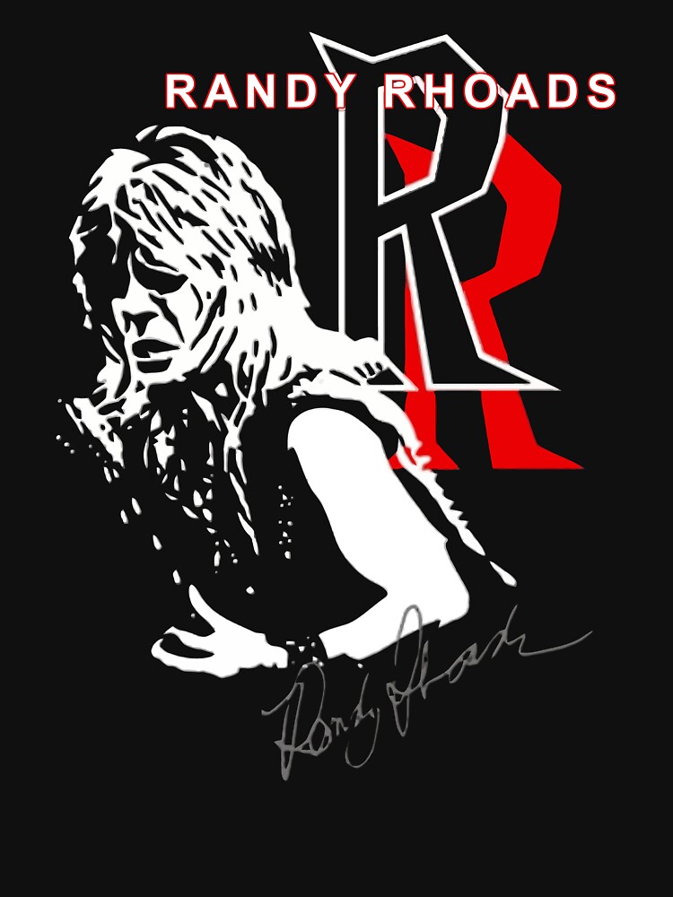 "Randy Rhoads Autograph Ozzy Heavy Metal Rock Logo" T-shirt by ...