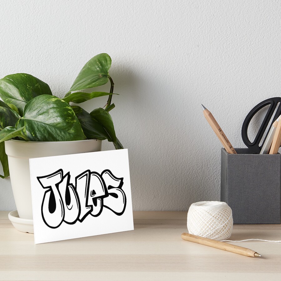 "Jules - Graffiti Name Design" Art Board Print for Sale by ...