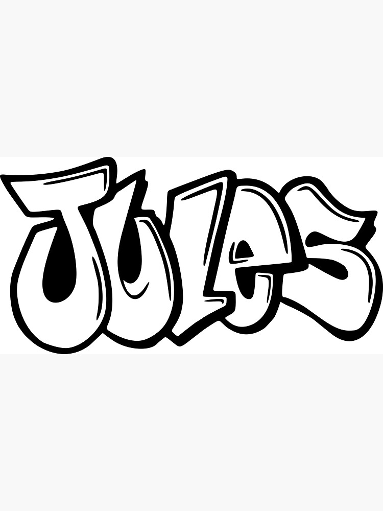 "Jules - Graffiti Name Design" Sticker for Sale by NameThatShirt ...