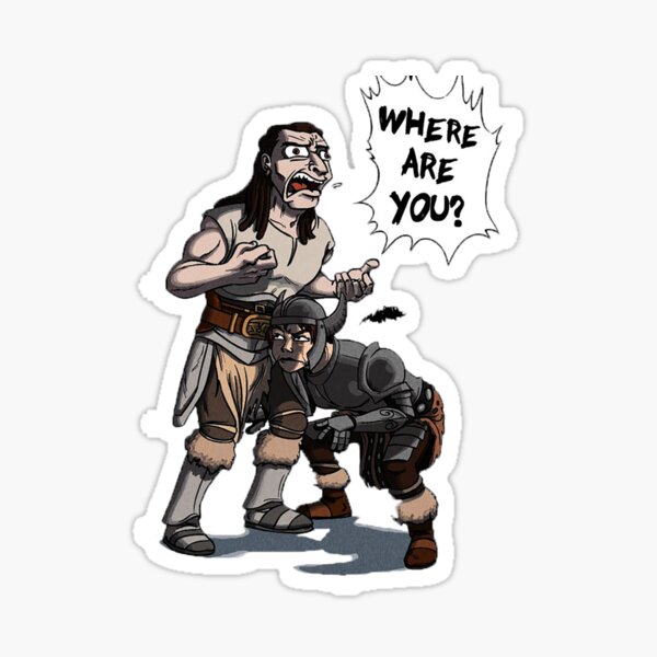 "Where are you ! " Sticker for Sale by GreenFarahArt | Redbubble