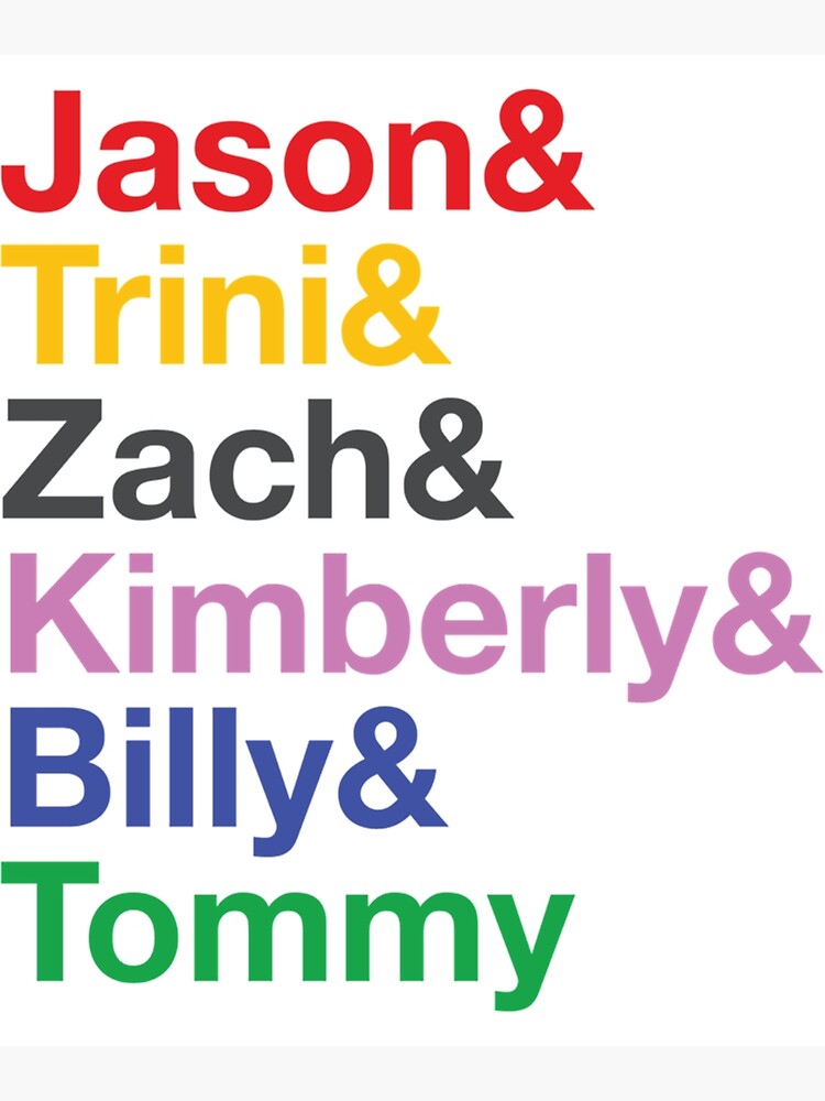 "Power Rangers Name Shirt (With Tommy) " Poster for Sale by ...