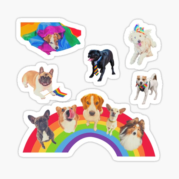 "Pride Ally Dogs" Sticker for Sale by Moonbeamdesignz | Redbubble