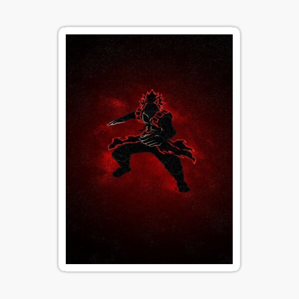 Pegatina «Disturbios rojos Kirishima Eijirou» de nanystarart | Redbubble