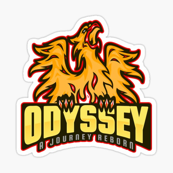 "Odyssey - A Journey Reborn" Sticker by Black-Coral | Redbubble