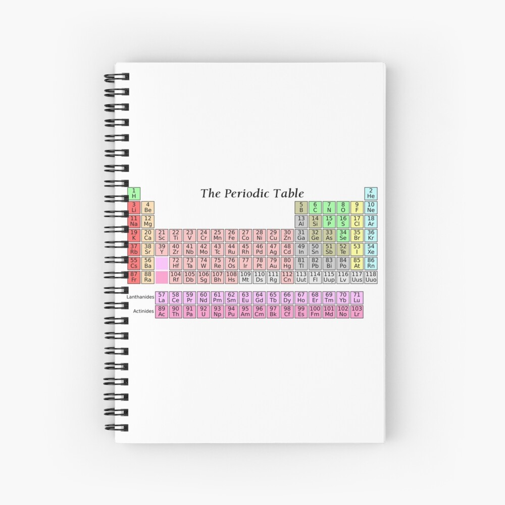 "Periodic Table - Chemistry / Science" Spiral Notebook for Sale by ...