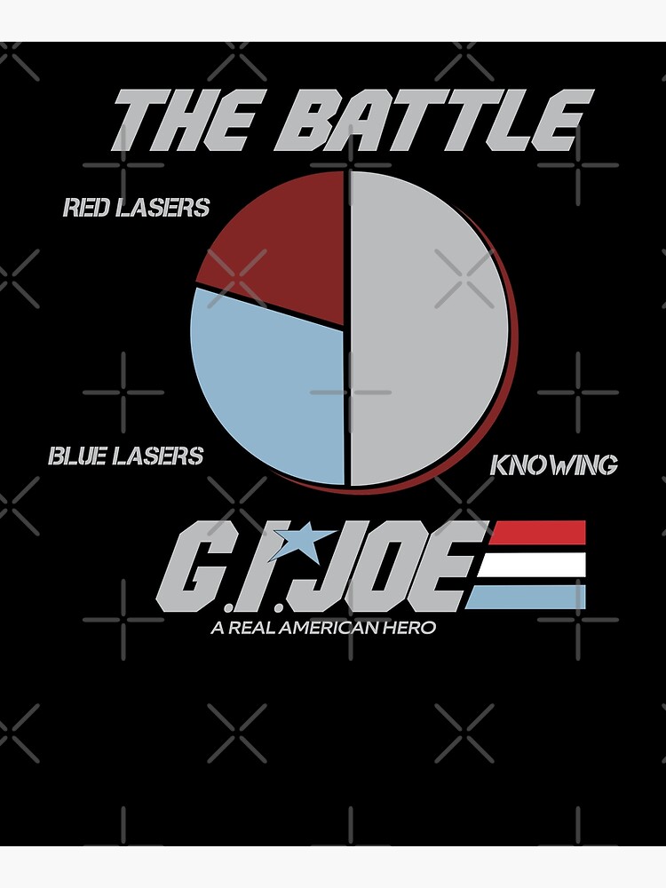 G I Joe Mens T Shirt Knowing Is Half The Battle Pie Chart Poster