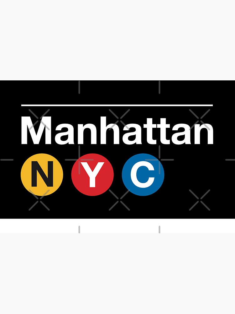 "Manhattan NYC - New York Subway Train Sign" Sticker for Sale by ...