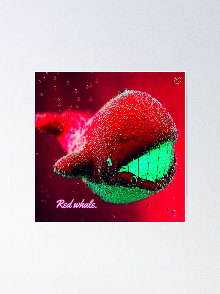 "Red whale." Poster for Sale by RAJSHIVA | Redbubble