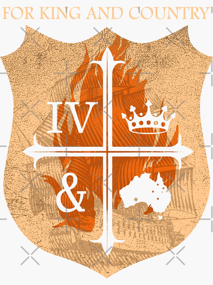 "For King And Country Crest Logo Graphic" Sticker for Sale by ...