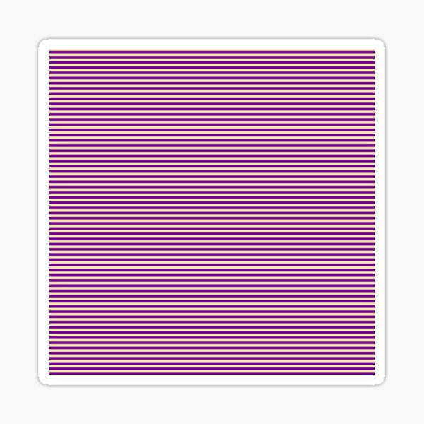 "Horizontal Violet and Dark Cream Candy Stripe |" Sticker for Sale by ...
