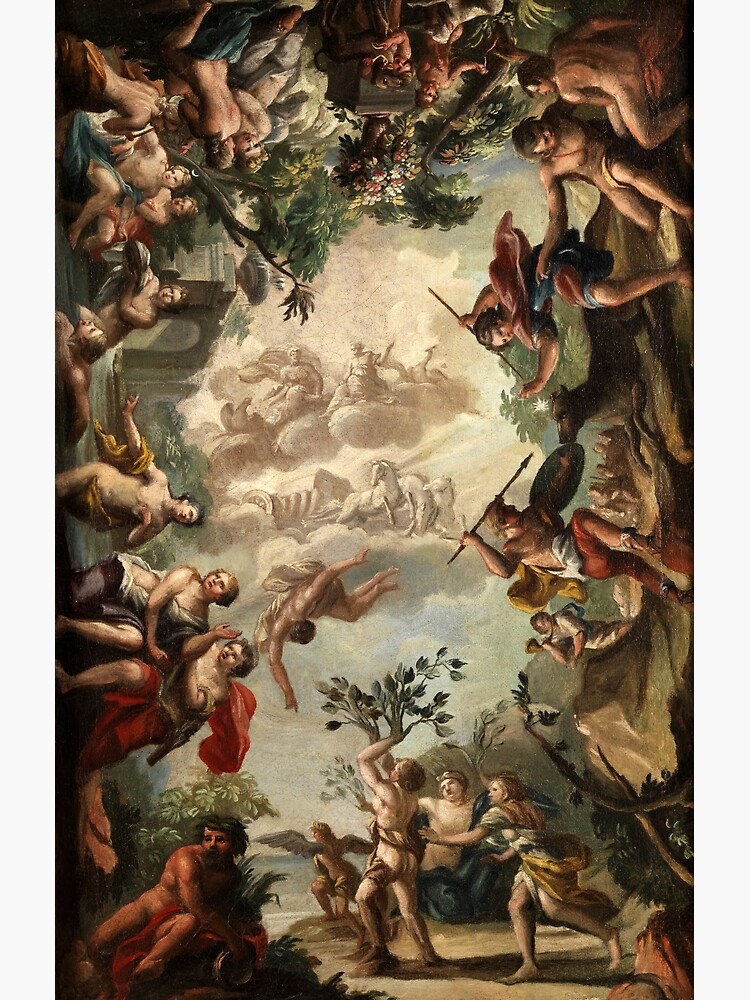 "Greek Gods Painting Apollo & Daphne Ceiling Mural Zeus" Poster for ...
