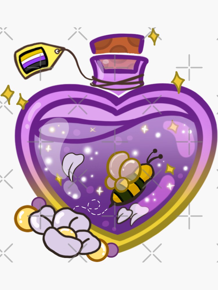 "Pride Flag Potion - Non-Binary" Sticker for Sale by yeshko--art ...
