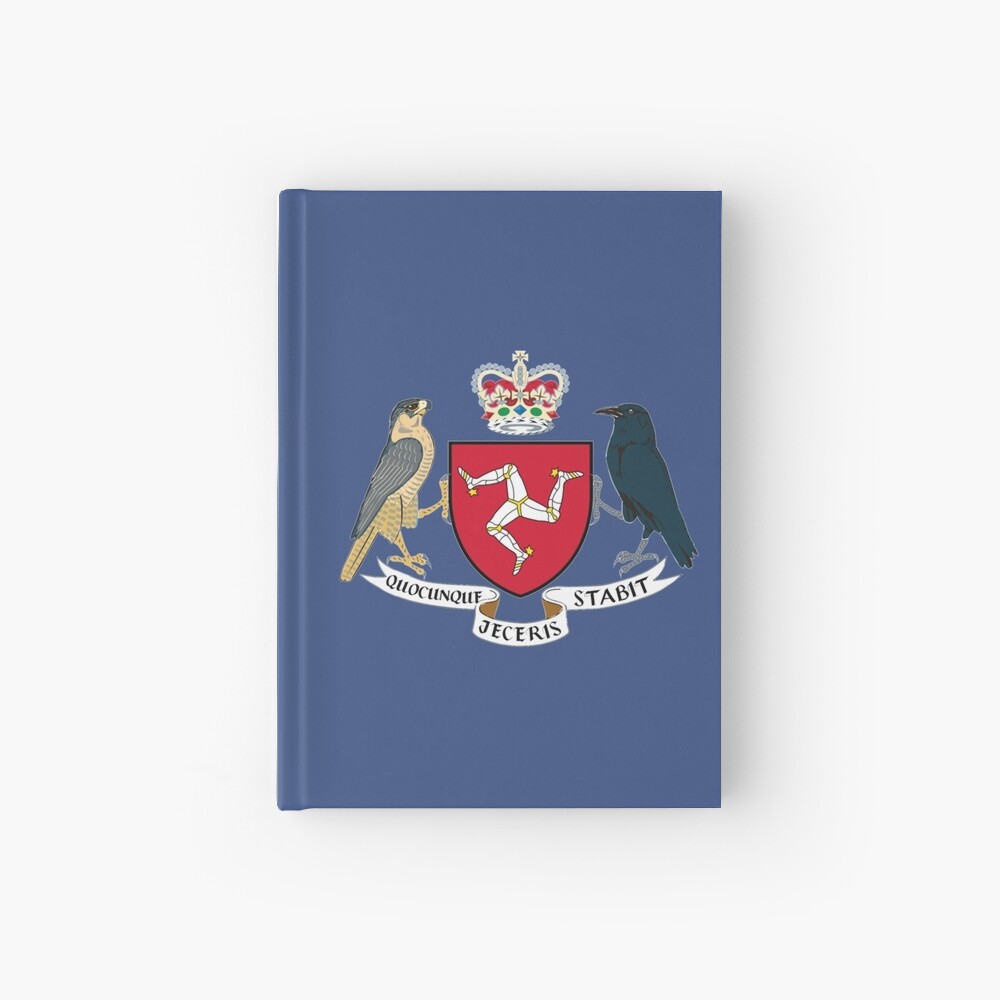 Cuaderno de tapa dura «Bandera de la Isla de Man 3 patas del hombre ...
