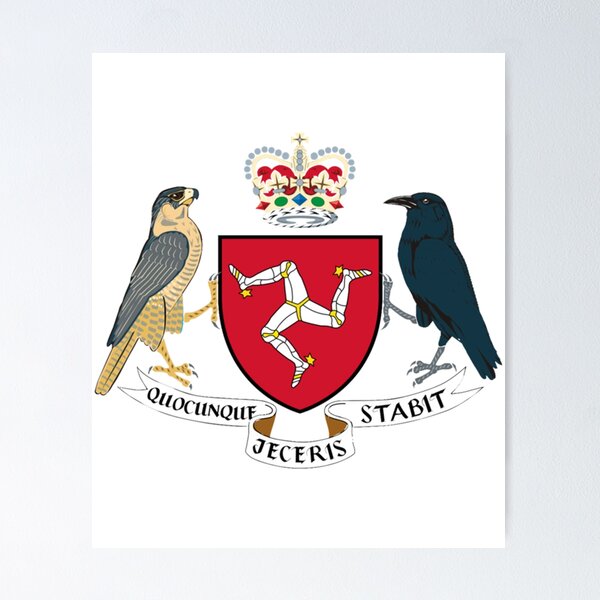 "Isle Of Man Flag 3 Legs Of Man Manx Coat Of Arms Celtic Triskelion ...
