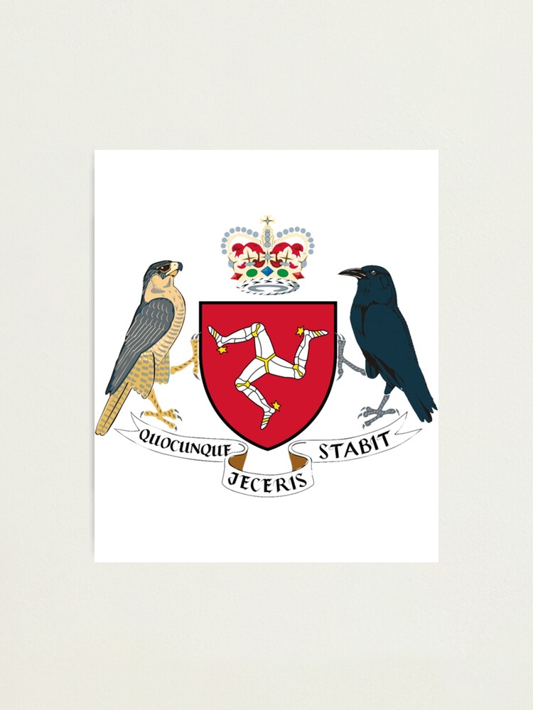 Impression photo « Drapeau de l'île de Man 3 pattes d'homme Armoiries ...