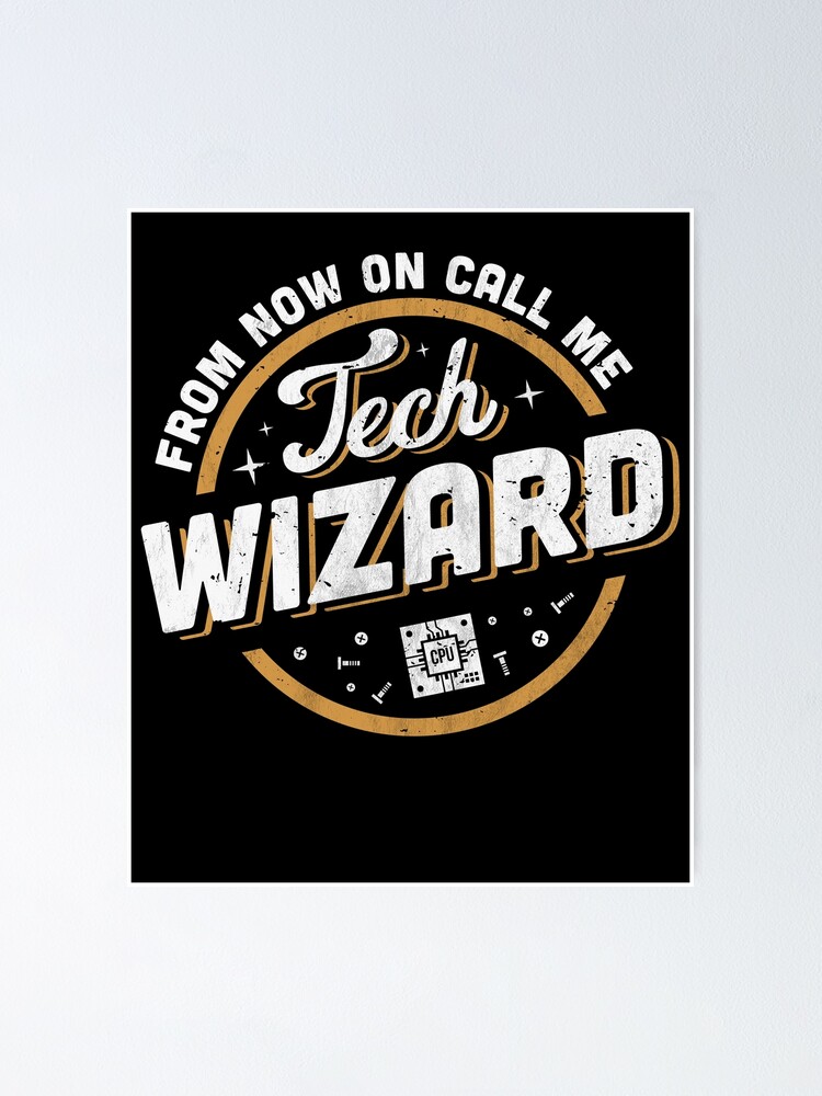"Tech Wizard - IT Support & Computer Repair" Poster for Sale by ...